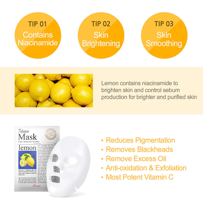 Ariul | 7 Day Mask - Lemon (Day 7) – Samika Store
